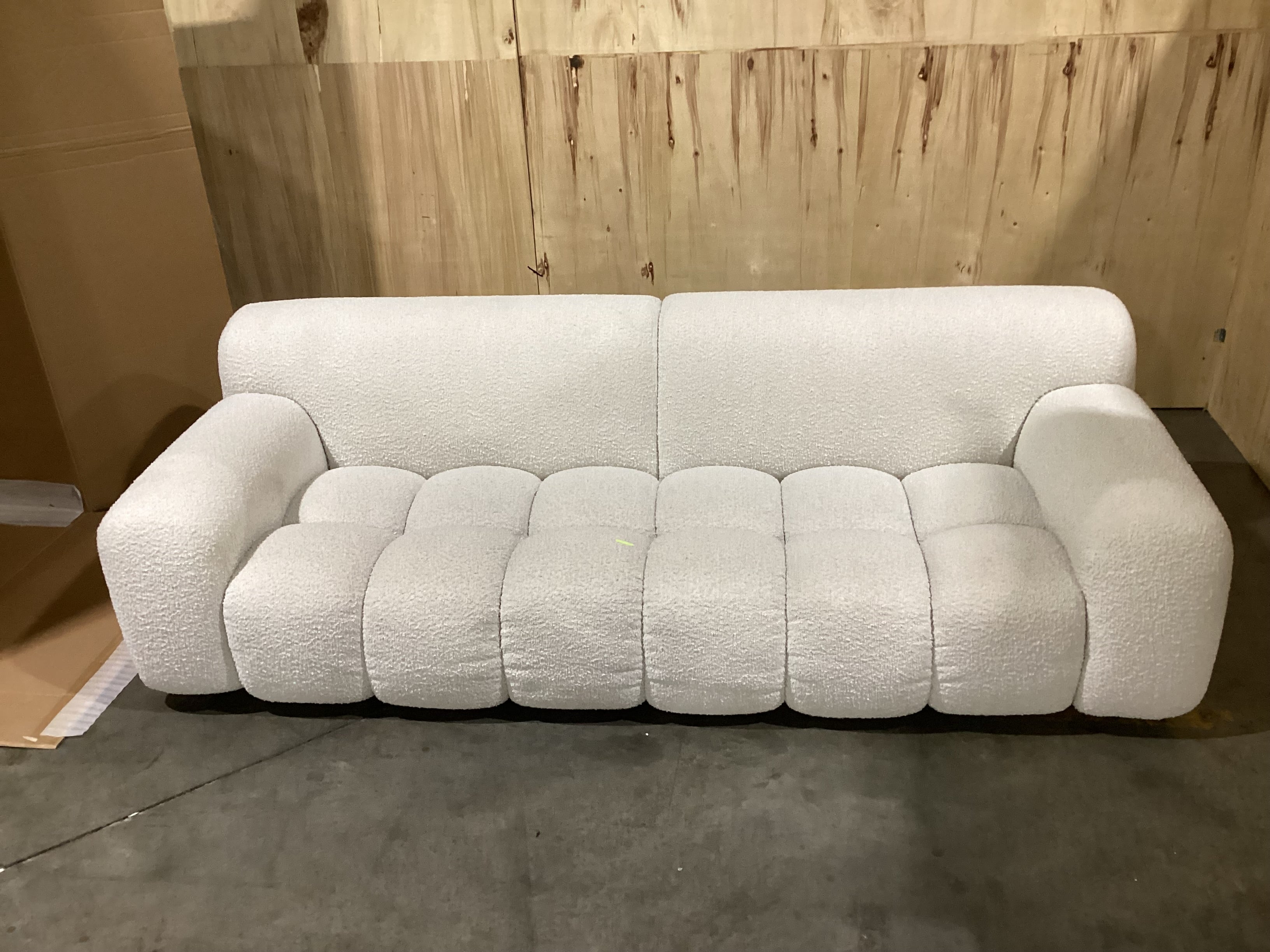 NSW CLN20536 Aero Sofa 3S Jacquard Boucle Cream – Unitrans